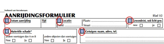 Schadeformulier invullen + voorbeeld download